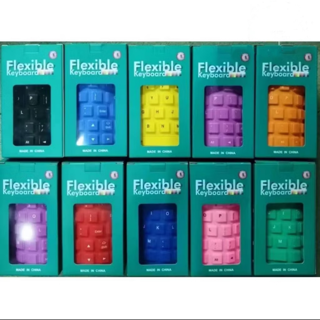 USB Flexible Foldable keyboard for Laptop PC(Random Color) | Shopee ...