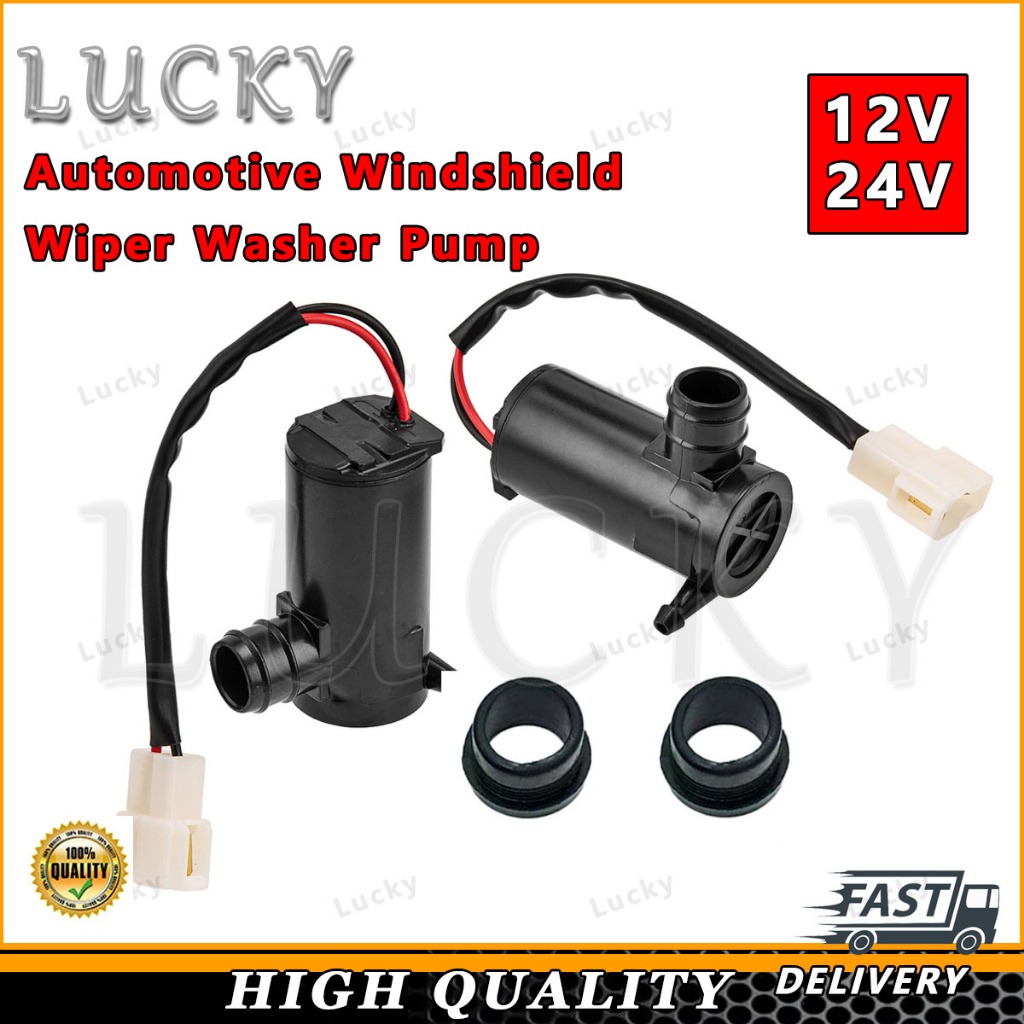 Lucky 12V 24V Automotive Windshield Wiper Washer Pump Motor Universal ...
