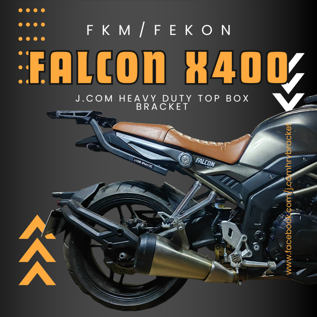 FKM / FEKON FALCON X400 | J.COM HEAVY DUTY TOP BOX BRACKET | Shopee ...