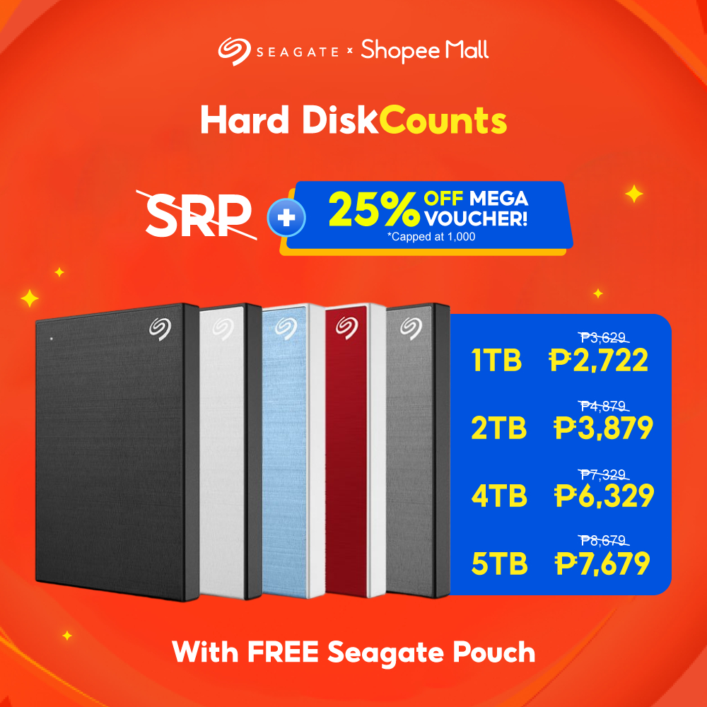 Seagate One Touch 1TB/2TB/4TB/5TB USB 3.0 Slim Portable External HDD Hard Drive | Shopee Philippines