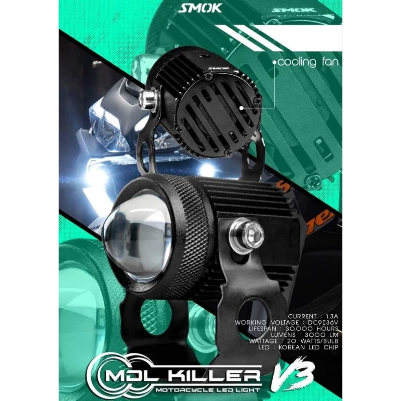 ITP - SMOK MDL KILLER V3 MOTORCYCLE LED LIGHT MINI DRIVING LIGHT | Shopee Philippines