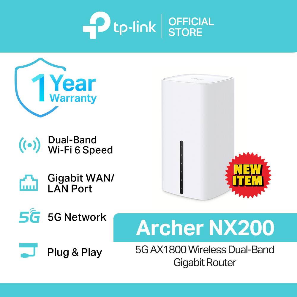 TP-Link | Archer NX200 | 5G | AX1800 | Wi-Fi 6 Wireless | Dual-Band | Gigabit | Plug & Play ...