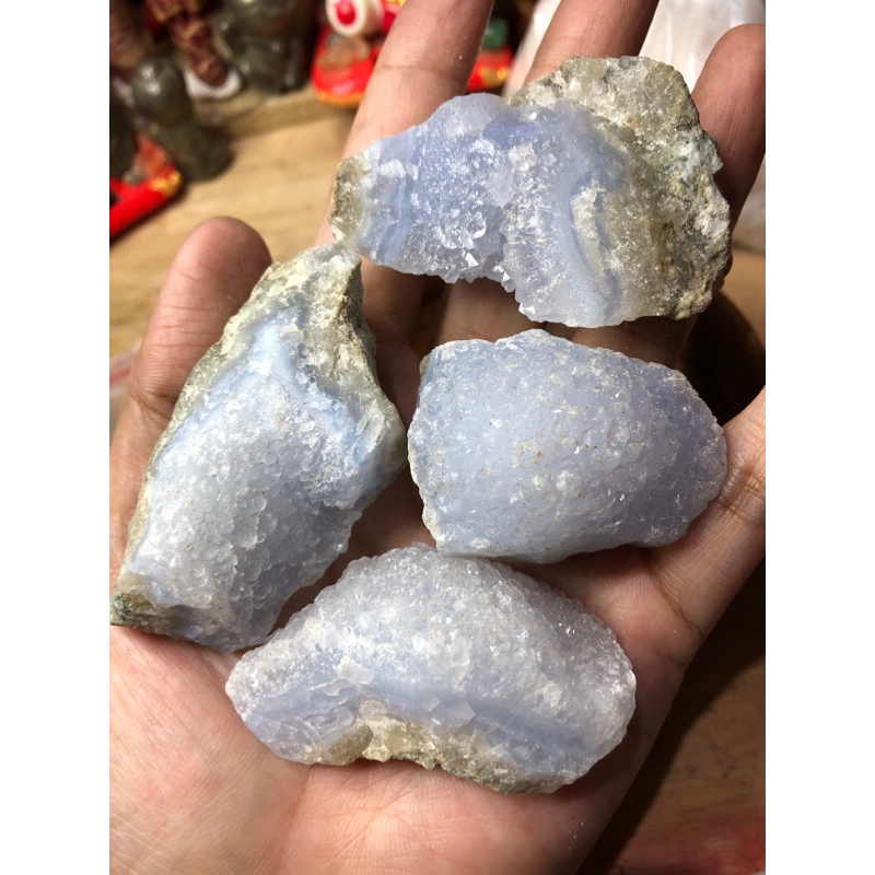 BLUE LACE AGATE RAW NATURAL COLLECTIBLE | Shopee Philippines