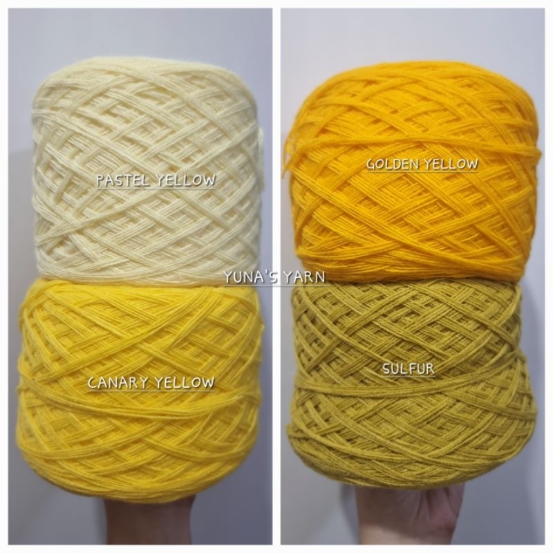 YUNA'S YARN - 100g Soft Indophil Yarn for Crochet / Gantsilyo - YELLOW ...
