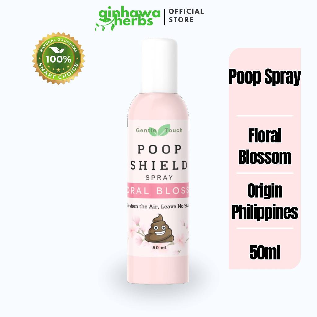 POOP SPRAY Toilet Spray, FLORAL BLOSSOM Poop Spray 50ml - Refreshing ...