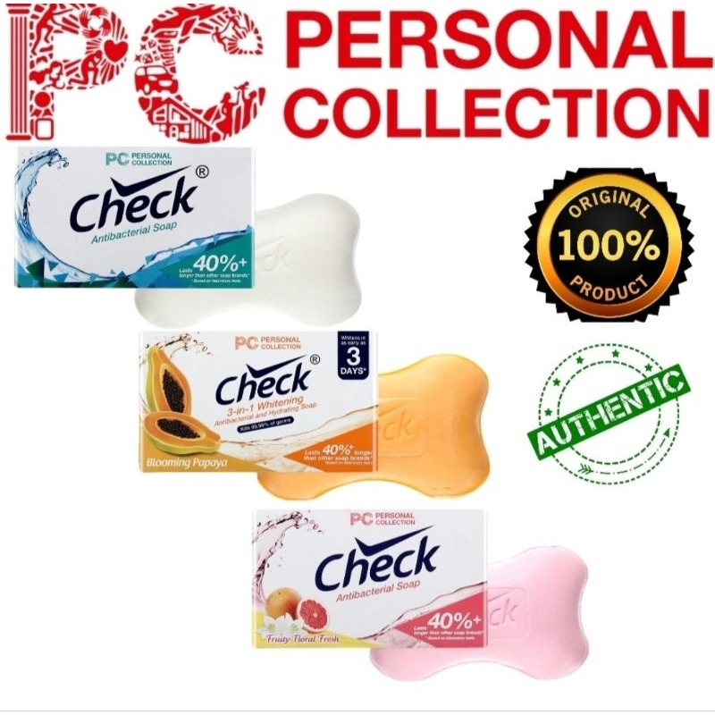 Personal Collection - Check Antibacterial Bar Soap 130g/60g | Shopee ...