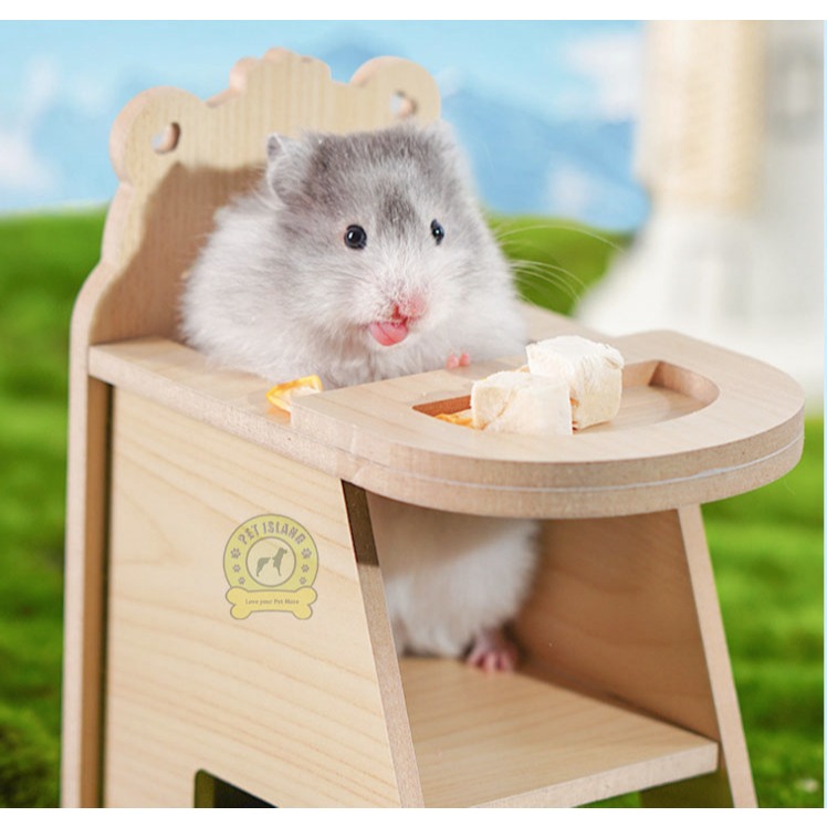 Small pet animal hamster dining chair wood type high dining chair toy ...