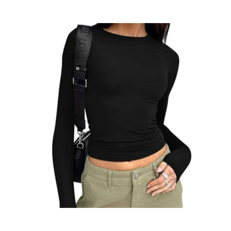 LONGSLEEVE DOUBLE LINING TOP FREESIZE FITS XS-LARGE | Shopee Philippines