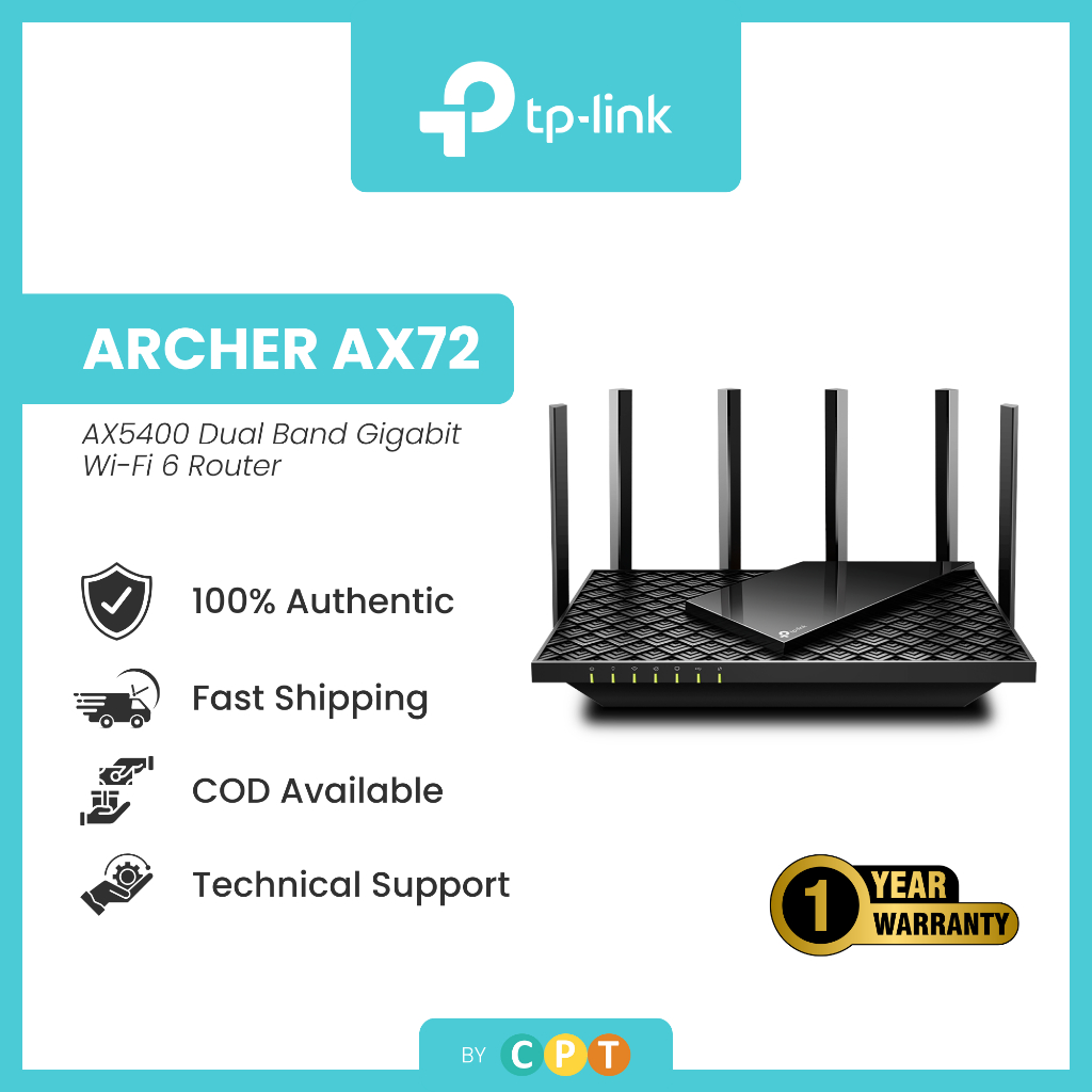 TP-Link Archer AX72 AX5400 Dual Band Gigabit Wi-Fi 6 Router | Shopee ...