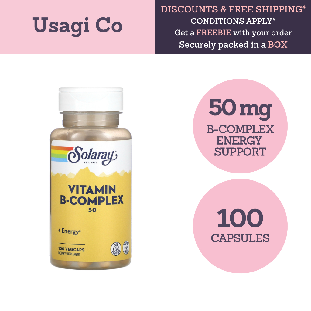 Solaray, Vitamin B-Complex , 50 mg, 100 VegCaps | Shopee Philippines