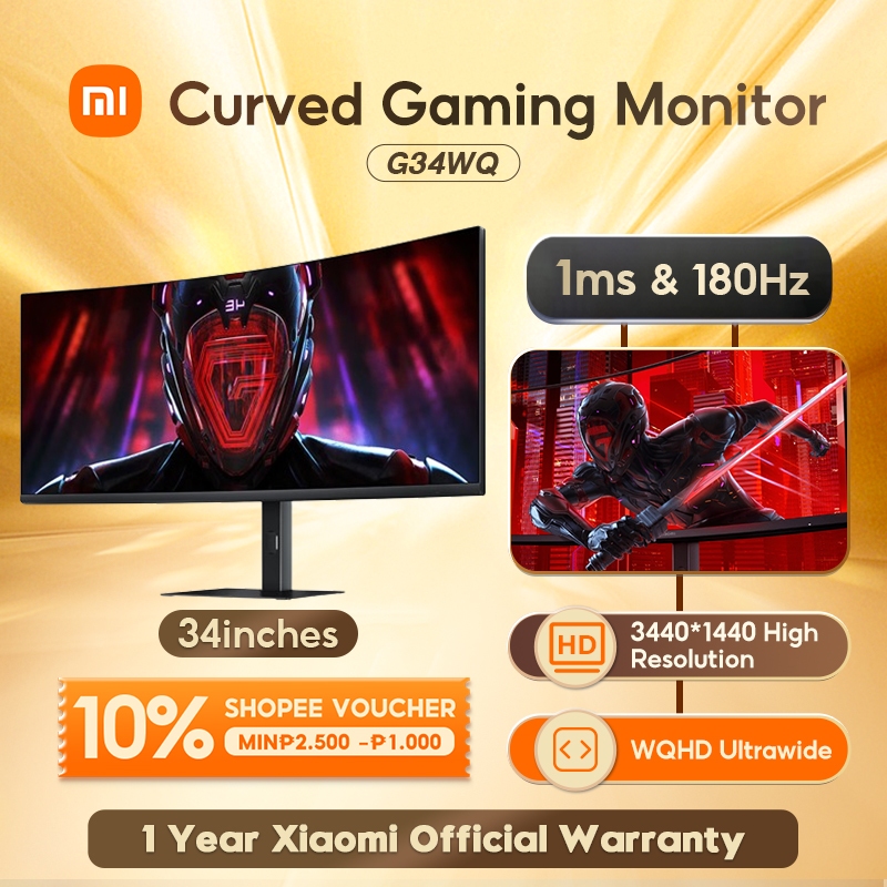 【Global Version】Xiaomi Redmi G34WQi 34 Inch Curved Gaming Monitor 1ms ...