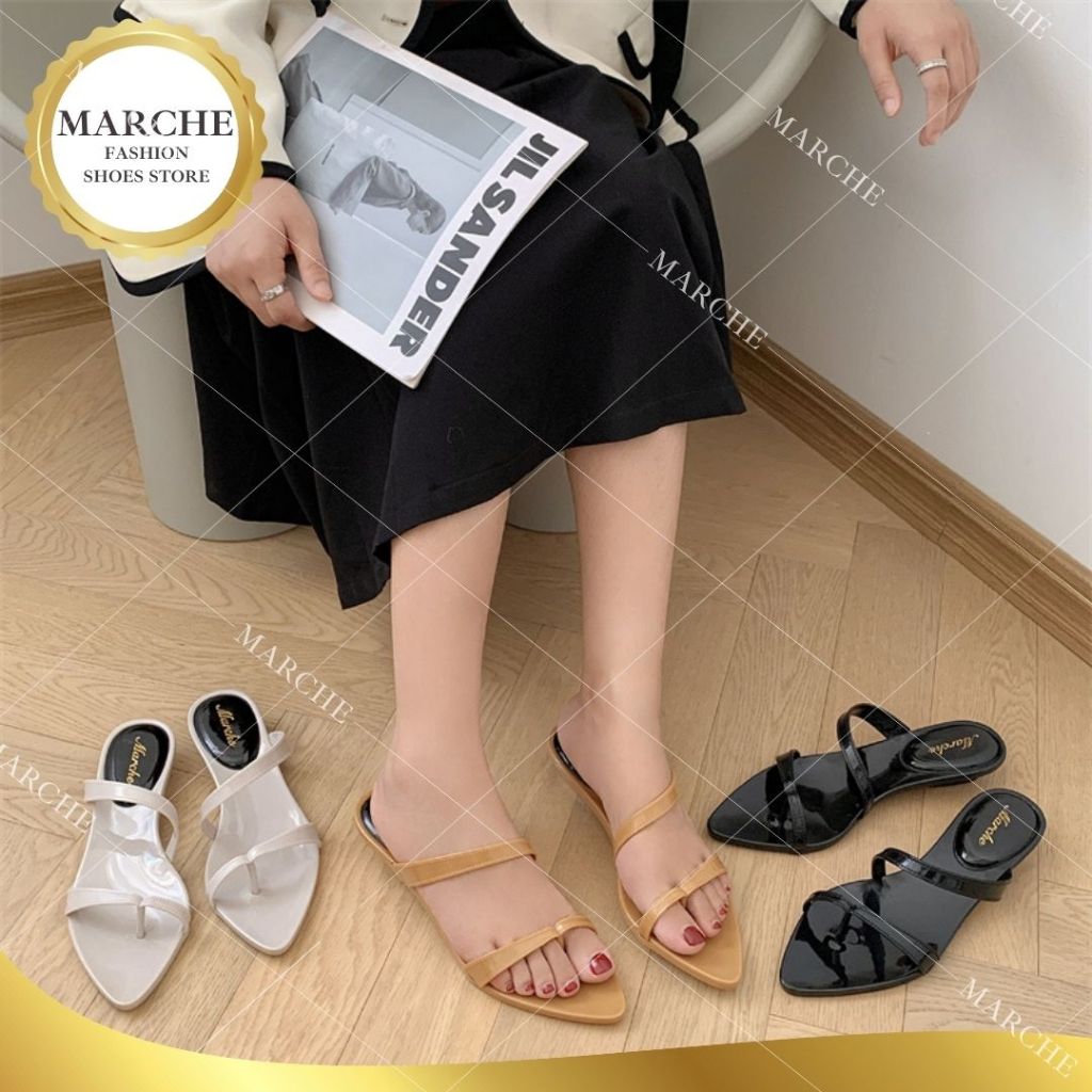 Marche Sandals For Women Pointed Open Toes Sandals French Jelly Rubber ...