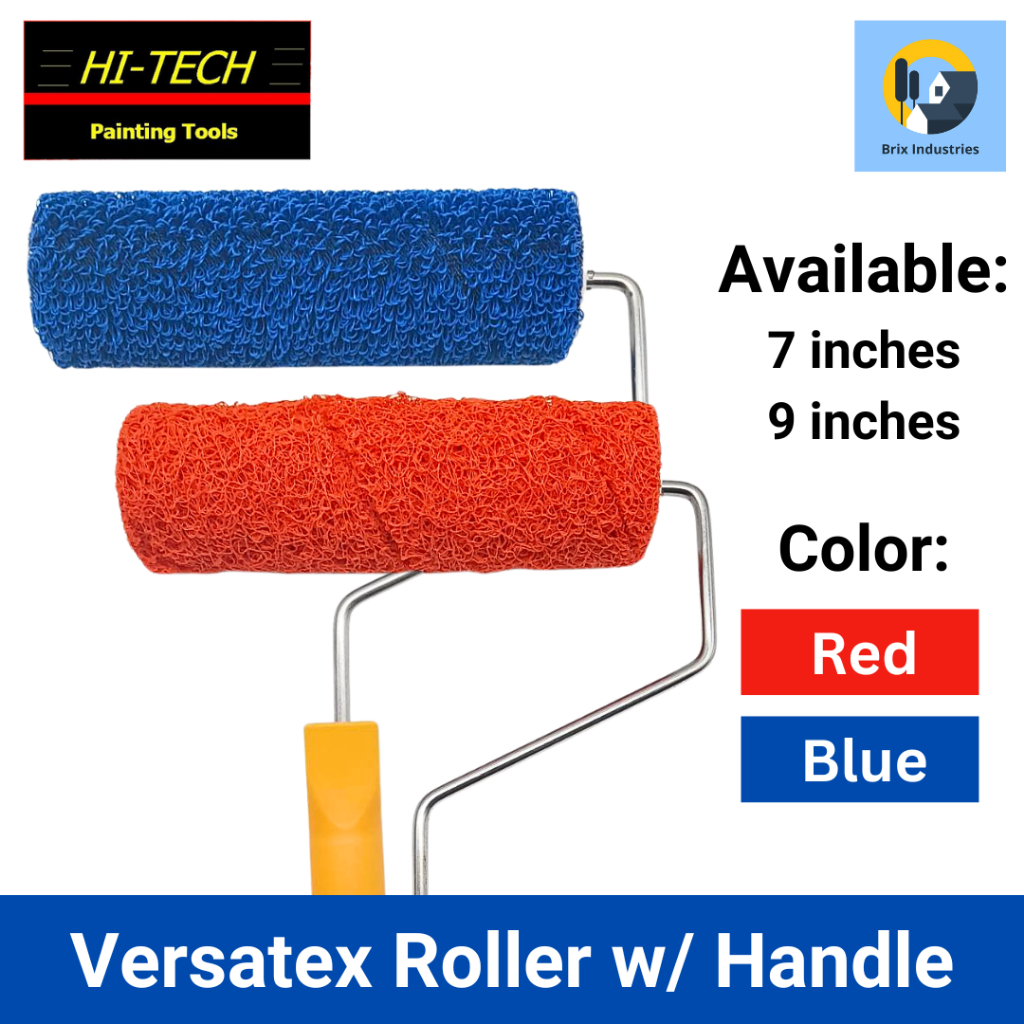 Hi-Tech Versatex Textured Paint Roller with Handle 7" or 9" Red or Blue ...