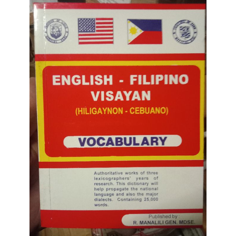 ENGLISH-PILIPINO VISAYAN VOCABULARY | Shopee Philippines