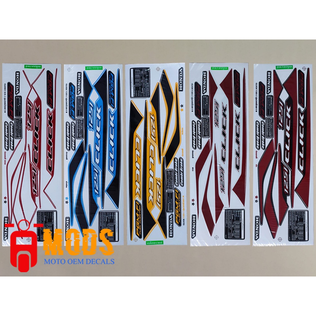 HONDA CLICK V2 125/150 ORIGINAL THAILAND MADE THAI Stock Decal/Sticker ...