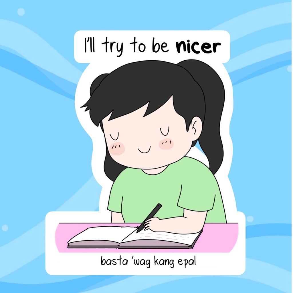 SSKAIT Girl Waterproof funny mood die cut sticker - I'll try to be ...