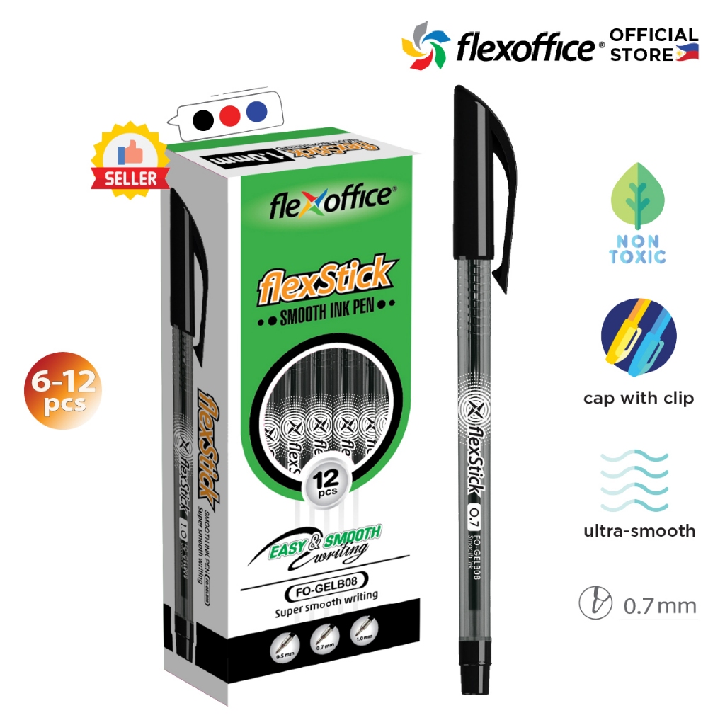 FlexOffice FlexStick 0.7mm GelPen Bestseller - 6pcs/12pcs - 3color - FO ...