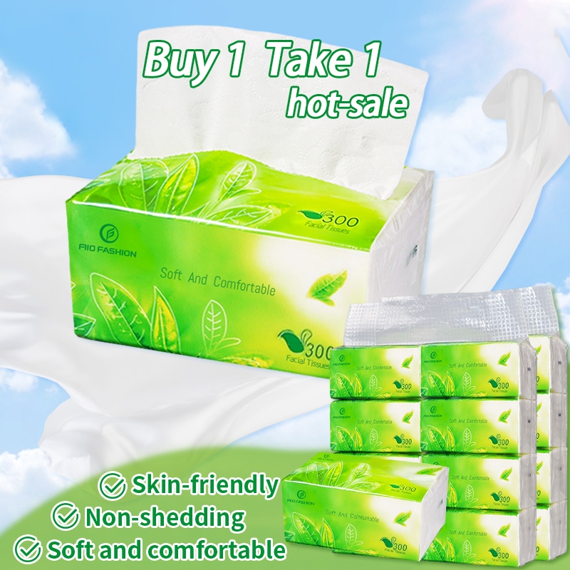 Organic green tea Facial Tissue Paper Native wood pulp facial tissue ...