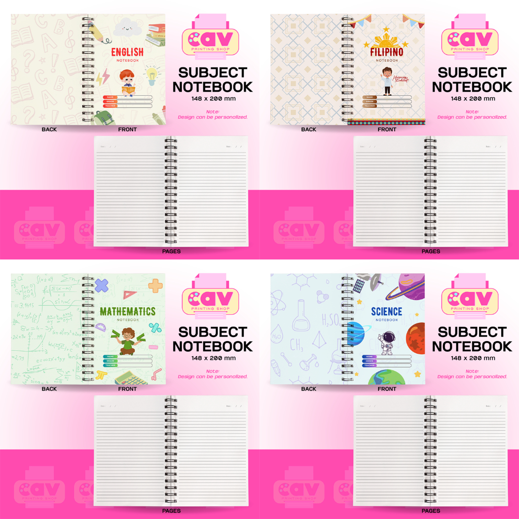 SUBJECT NOTEBOOK FILIPINO / SCIENCE / MATH / ENGLISH (SEND YOUR DETAILS ...
