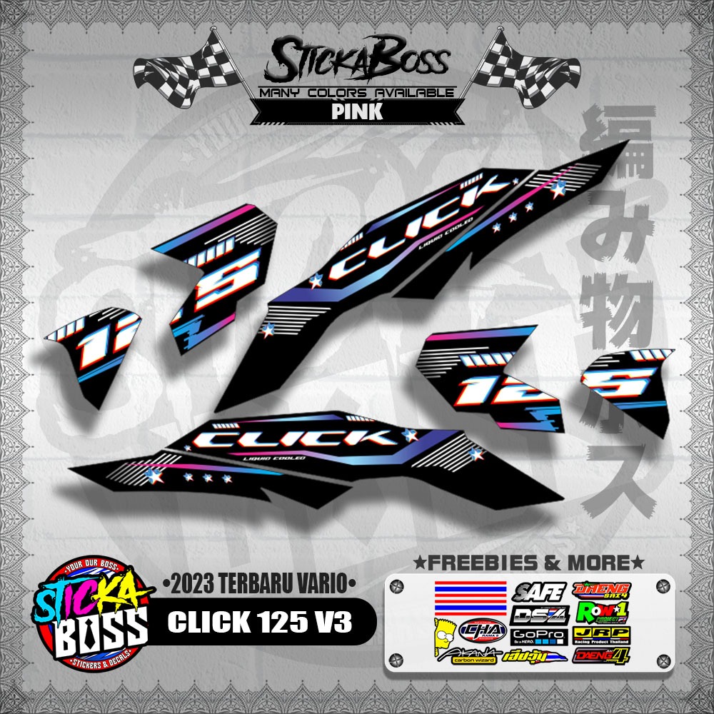 CLICK 125 V3 DECALS ( 2023 TERBARU VARIO ) [ PREMIUM GLOSSY LAMINATED ...