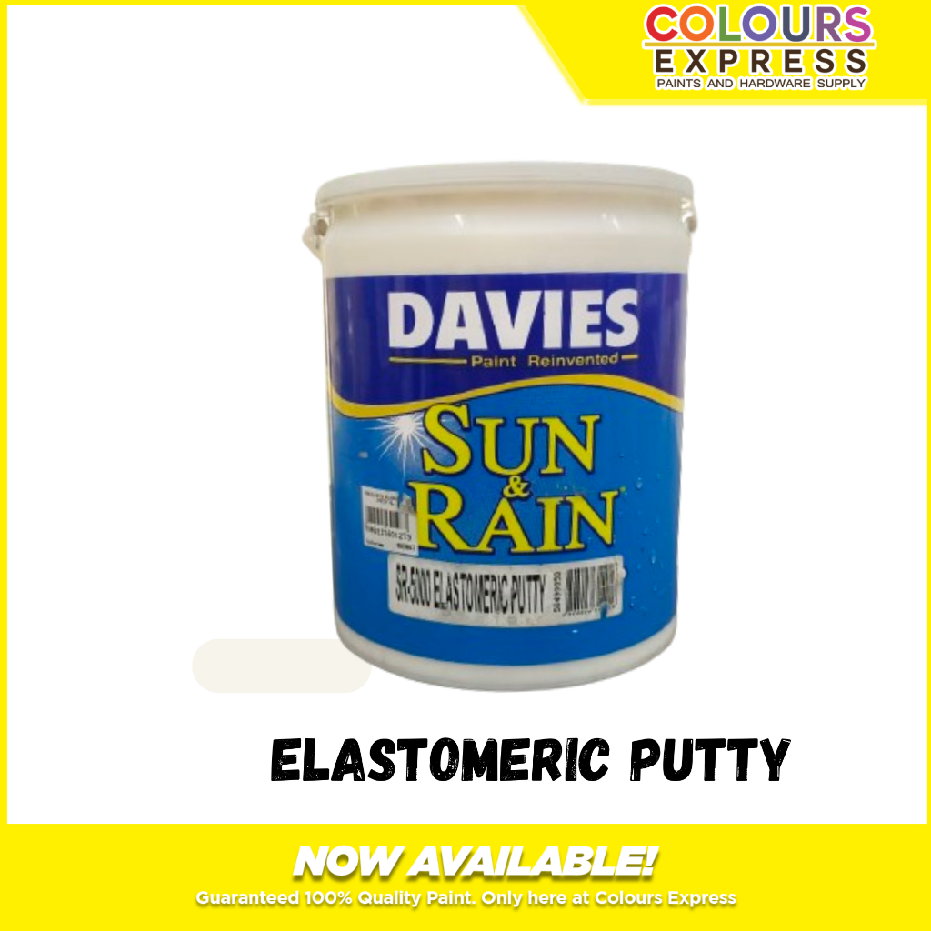 Davies Sun and Rain Elastomeric Putty 4L: Flexible All-Weather Durable ...