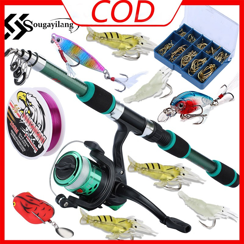 Sougayilang Pamingwit Full Set Spinning Fishing Rod&Reel&Line&lure&Hook ...