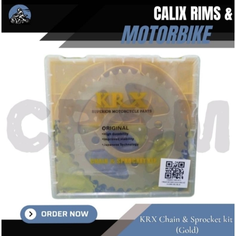 KRX Chain & Sprocket Kit (Gold) | Shopee Philippines