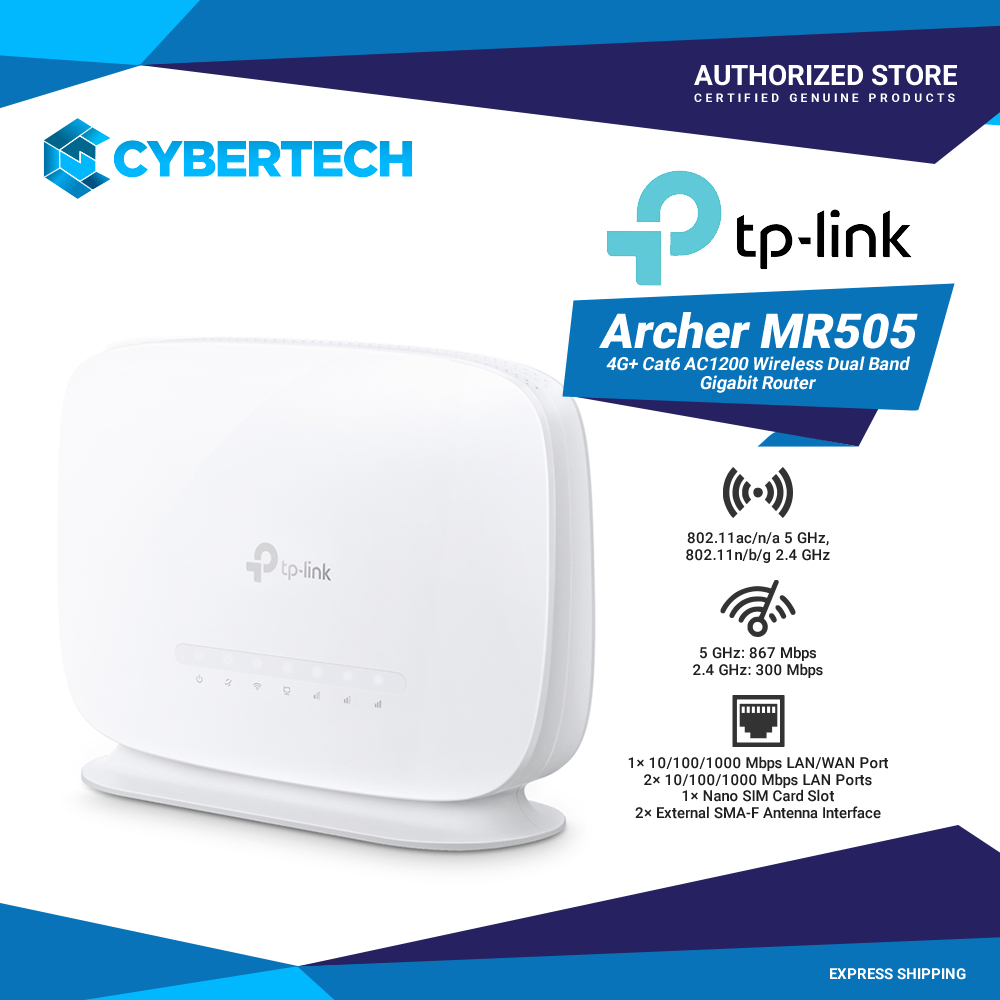 TP-Link Archer MR505 4G+ Cat6 AC1200 Wireless Dual Band Gigabit Router ...