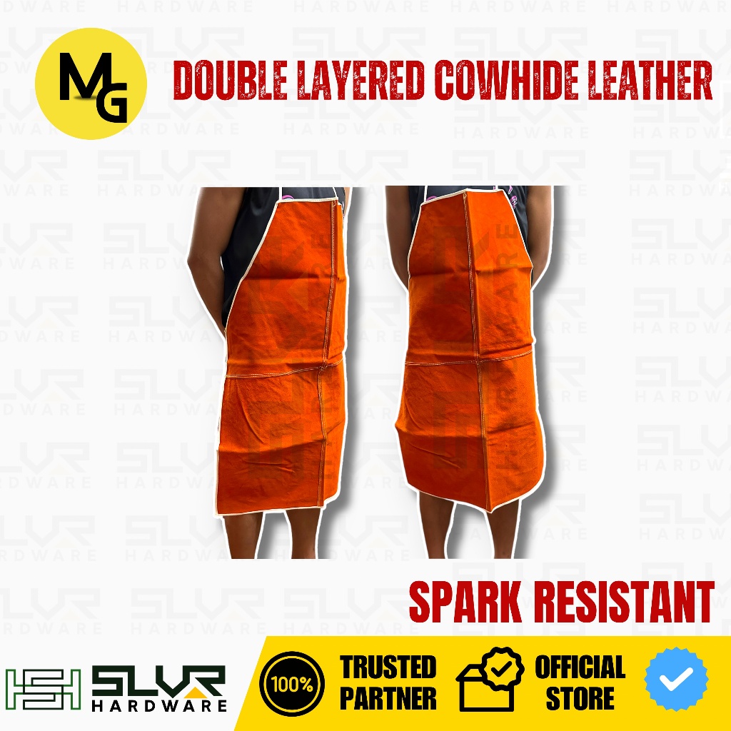 MG Real Cowhide Leather Welding Apron Body Protection Fire Retardant ...