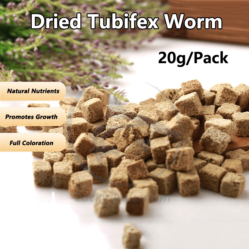 20g Dried Tubifex worm Freeze Dried fish food for fish turtles | Shopee ...