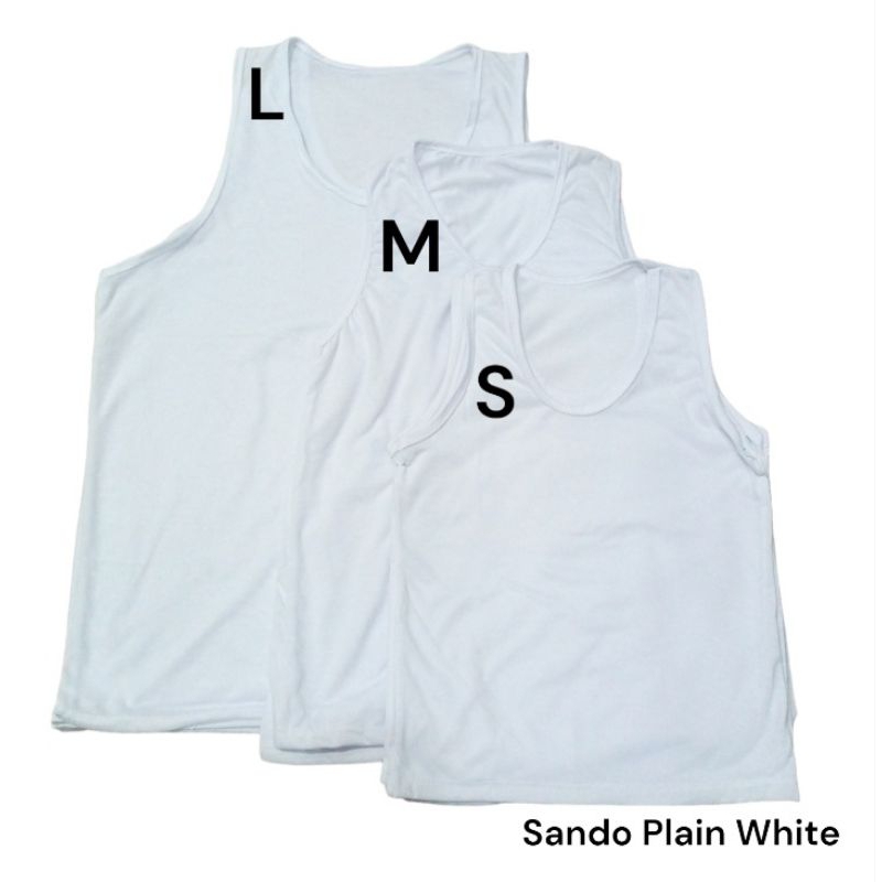 Plain Sando White Uniform Cotton Spandex (School Uniform) | Shopee Philippines