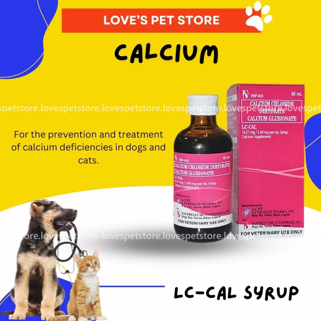 LC-Cal Syrup Calcium Supplement Pets Dogs Cats 60ml | Shopee Philippines