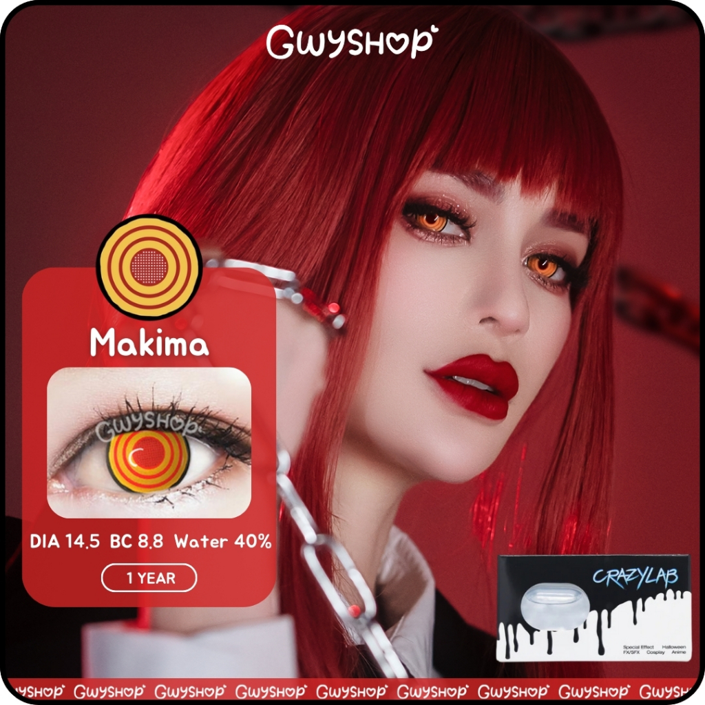 [Gwyshop] Makima | Chainsaw Man Cosplay Anime Contact Lens | Shopee ...