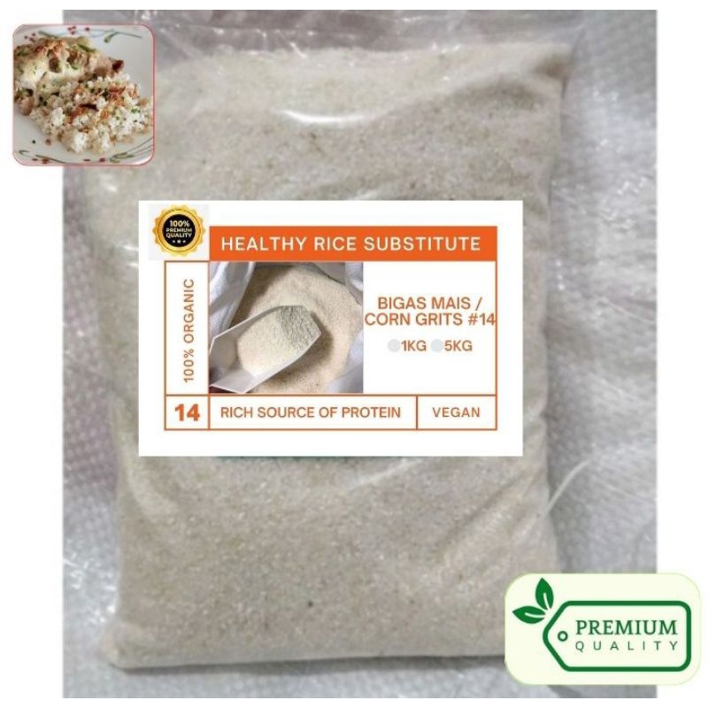 PREMIUM QUALITY WHITE CORN GRITS | BIGAS MAIS 1KG & 5KG PACKAGE ...