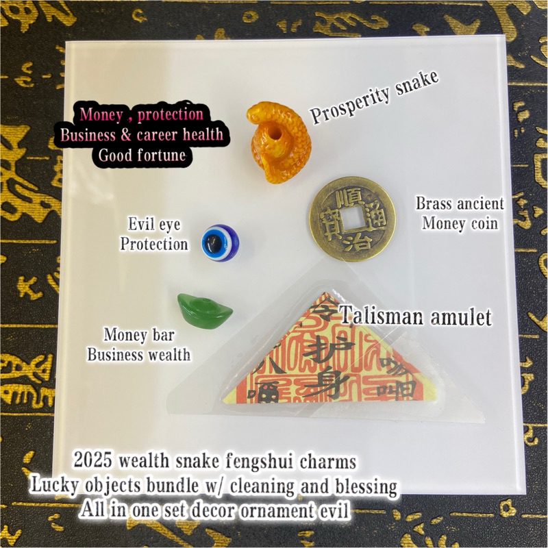 2025 wealth snake Fensghui charm lucky objects bundle w/ cleaning and ...