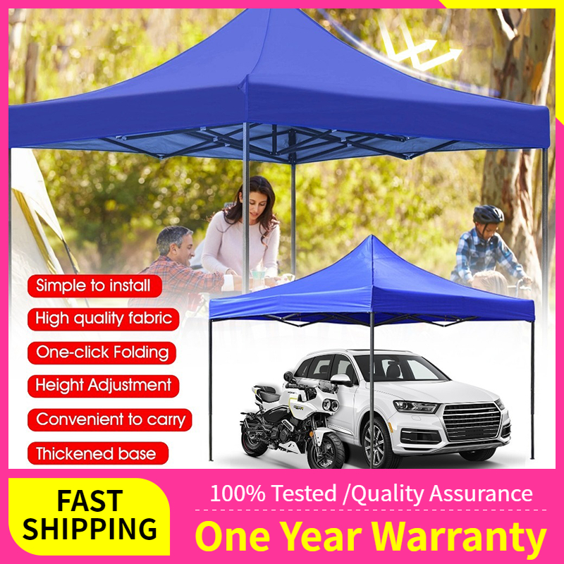 Retractable Tent Complete Set black post Waterproof 3x3m For Car ...