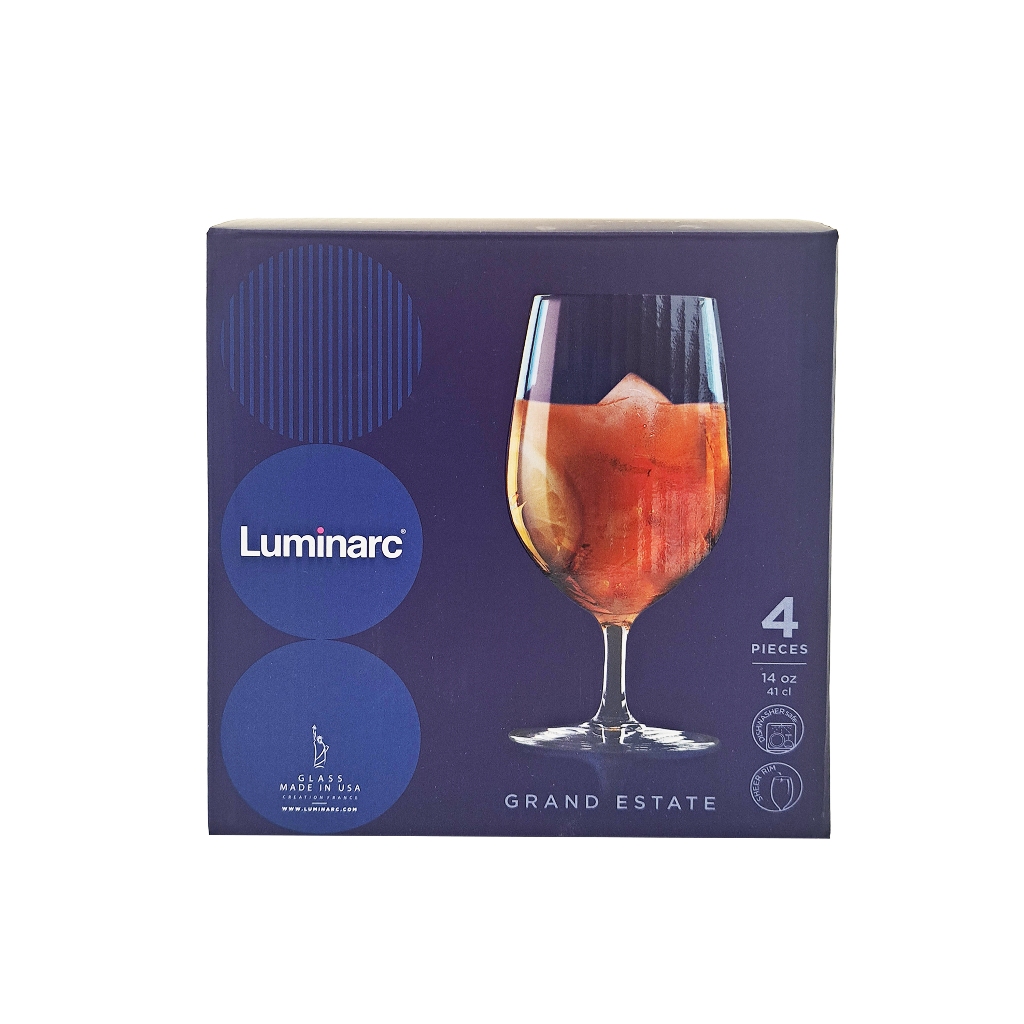Luminarc Estate Wine 4 Piece Set 14 Oz | Shopee Philippines