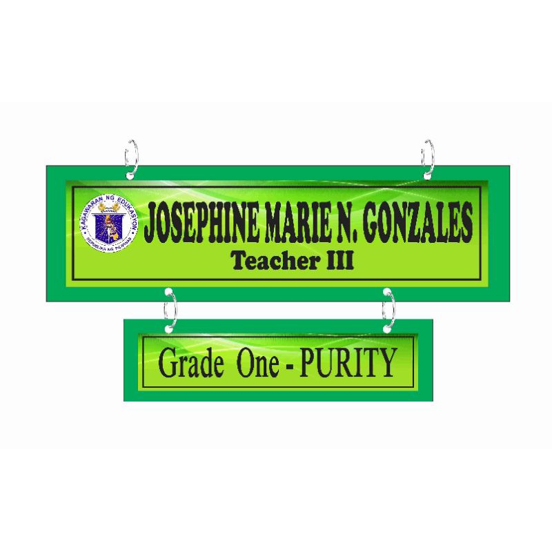 Personalized Nameplate for class program holder | Shopee Philippines