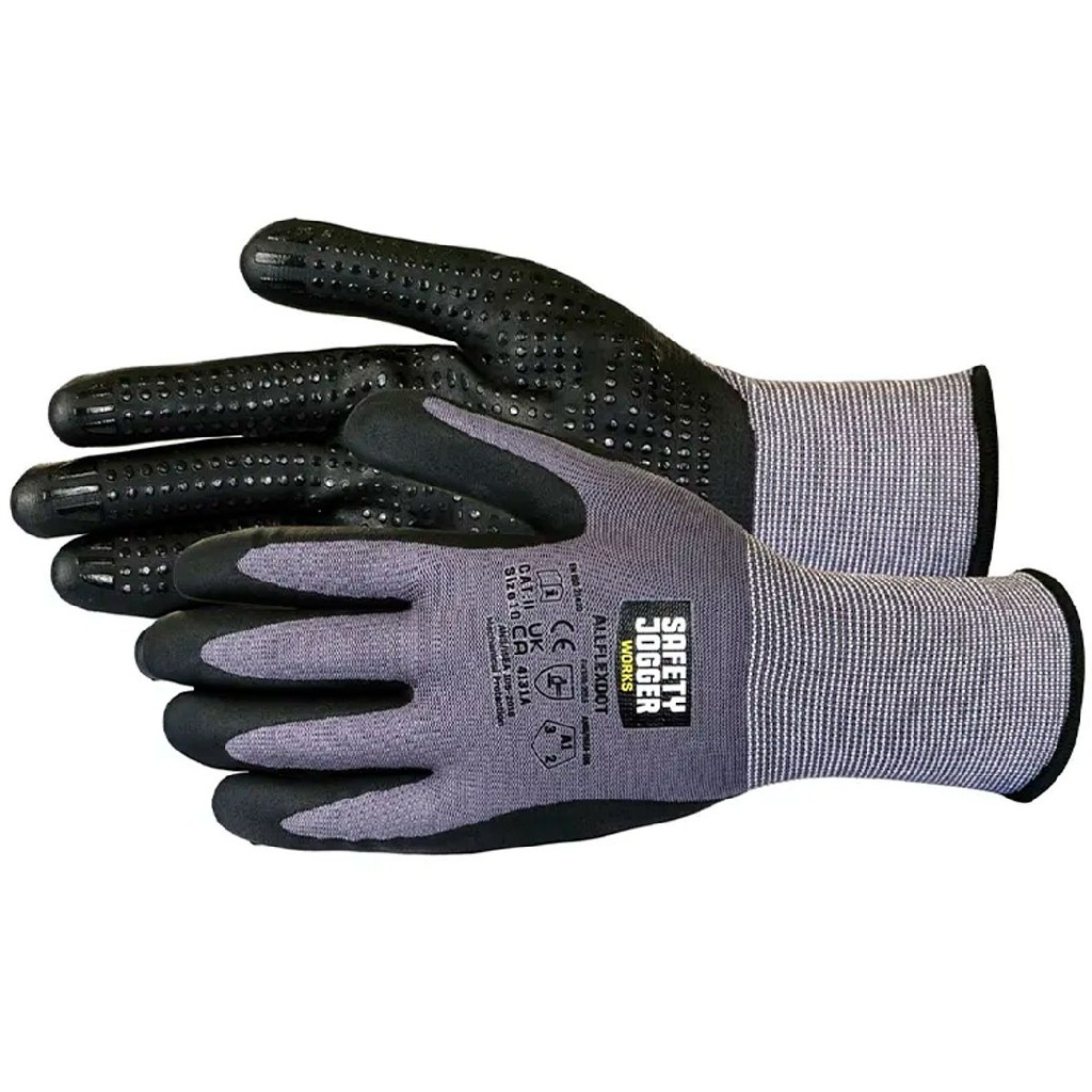 Safety Jogger AllFlex Dotted ALLFLEXDOT Gloves Rubber Palm Nylon ...