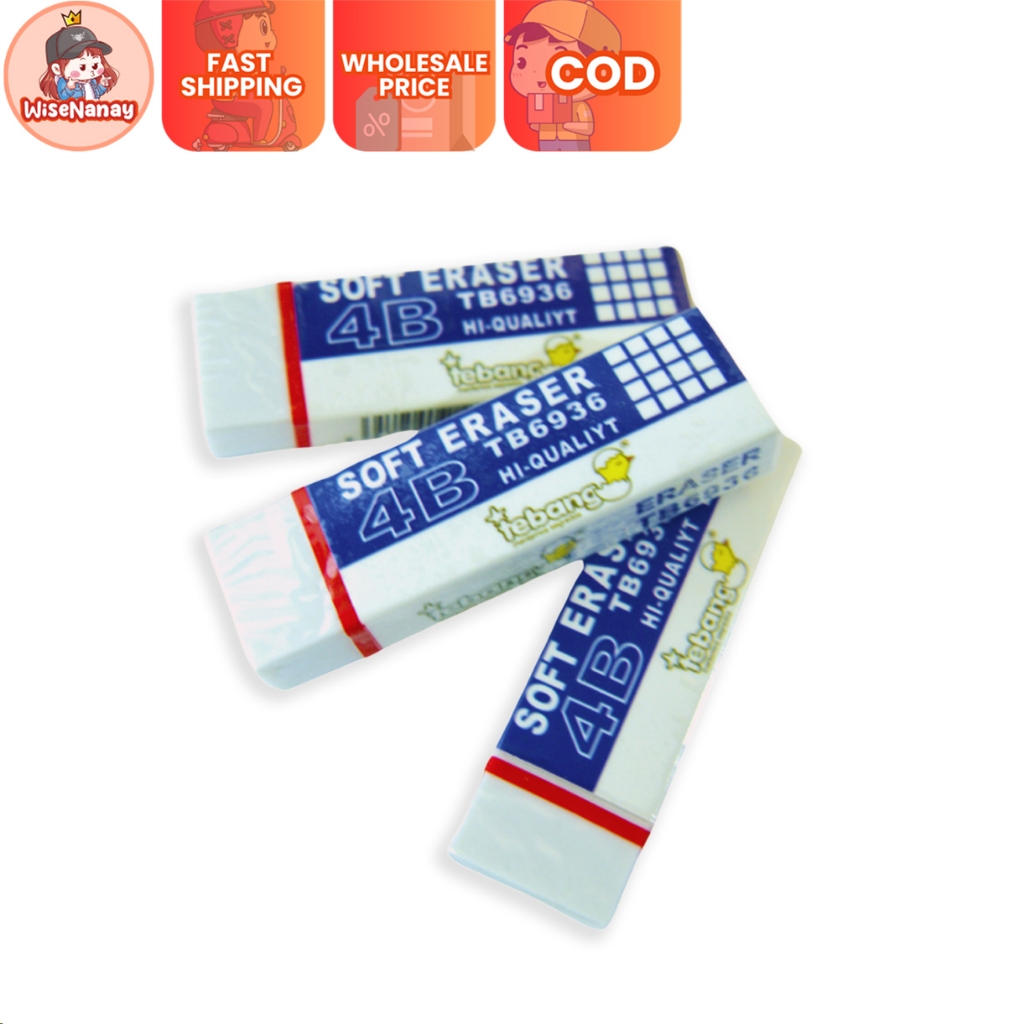 Wisenanay Soft Eraser 4B High-Quality Pambura | Shopee Philippines