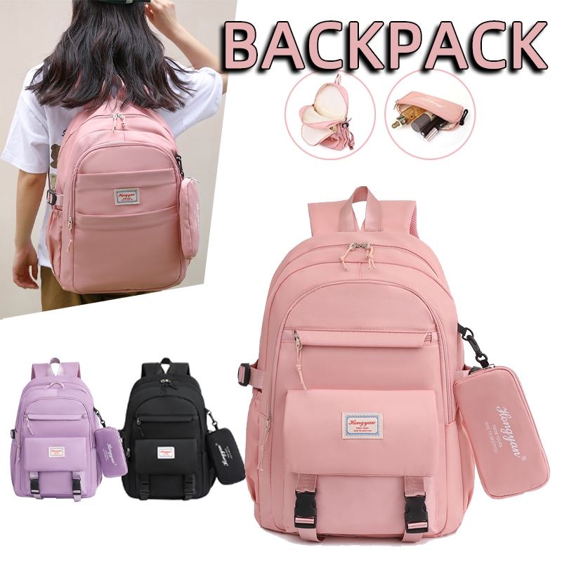 2 In1 Large Capacity Backpack Waterproof Multilayer Zipper School Bag ...