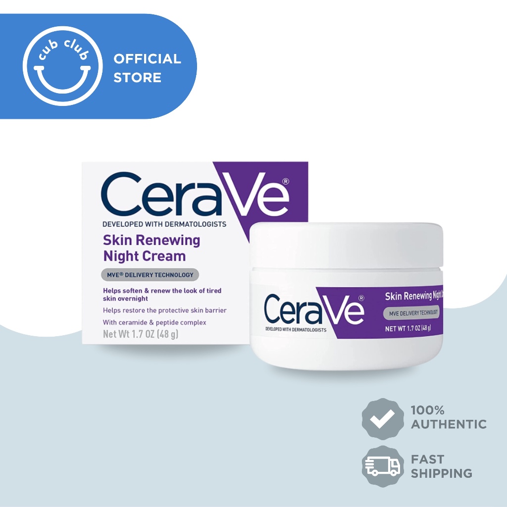 CeraVe Skin Renewing Night Cream - Niacinamide Peptide Cmplex ...