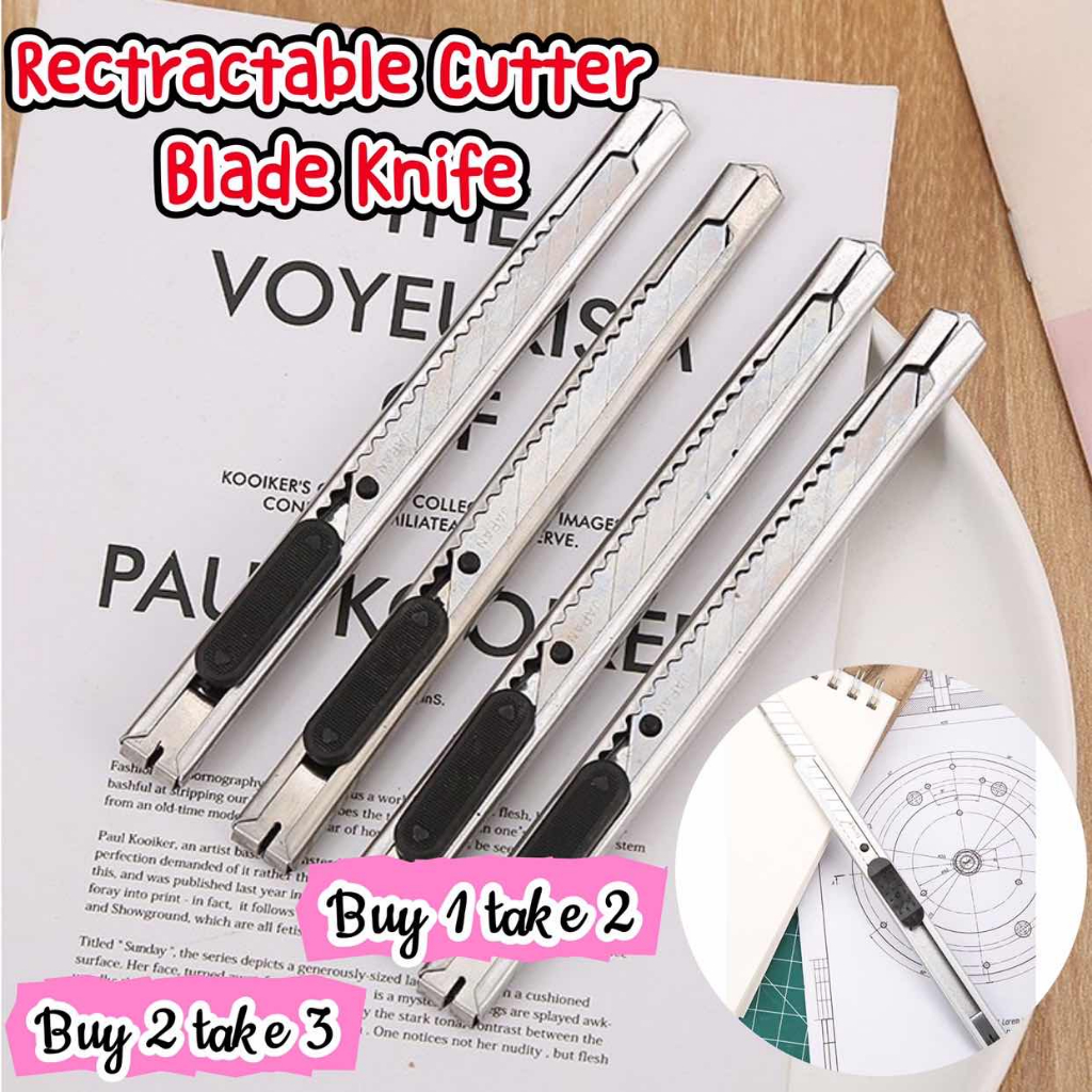 Retractable Cutter Snap off for Paper and Thin Sheets Simple of Plastic ...
