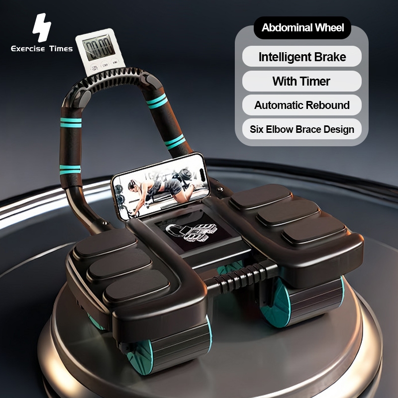 SA 4 Wheels Abdominal Health Wheel Exercise Roller With Smart App Gym ...