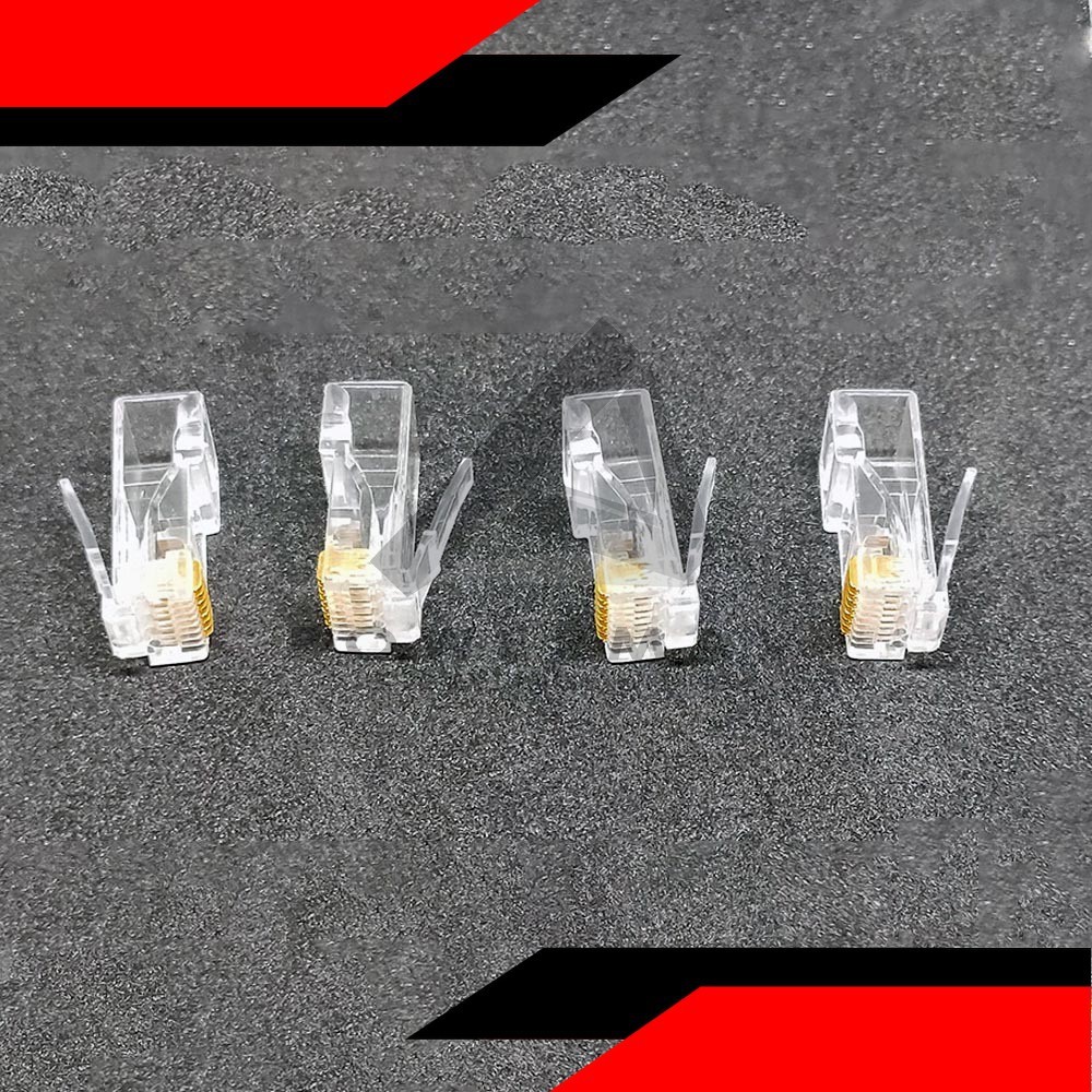 4pcs RJ45 Connectors cat5 cat5e cat6 ethernet connector internet ...