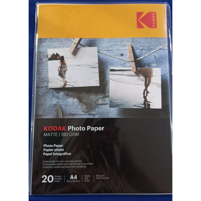 Kodak A4 MATTE Photo Paper 180gsm | Shopee Philippines