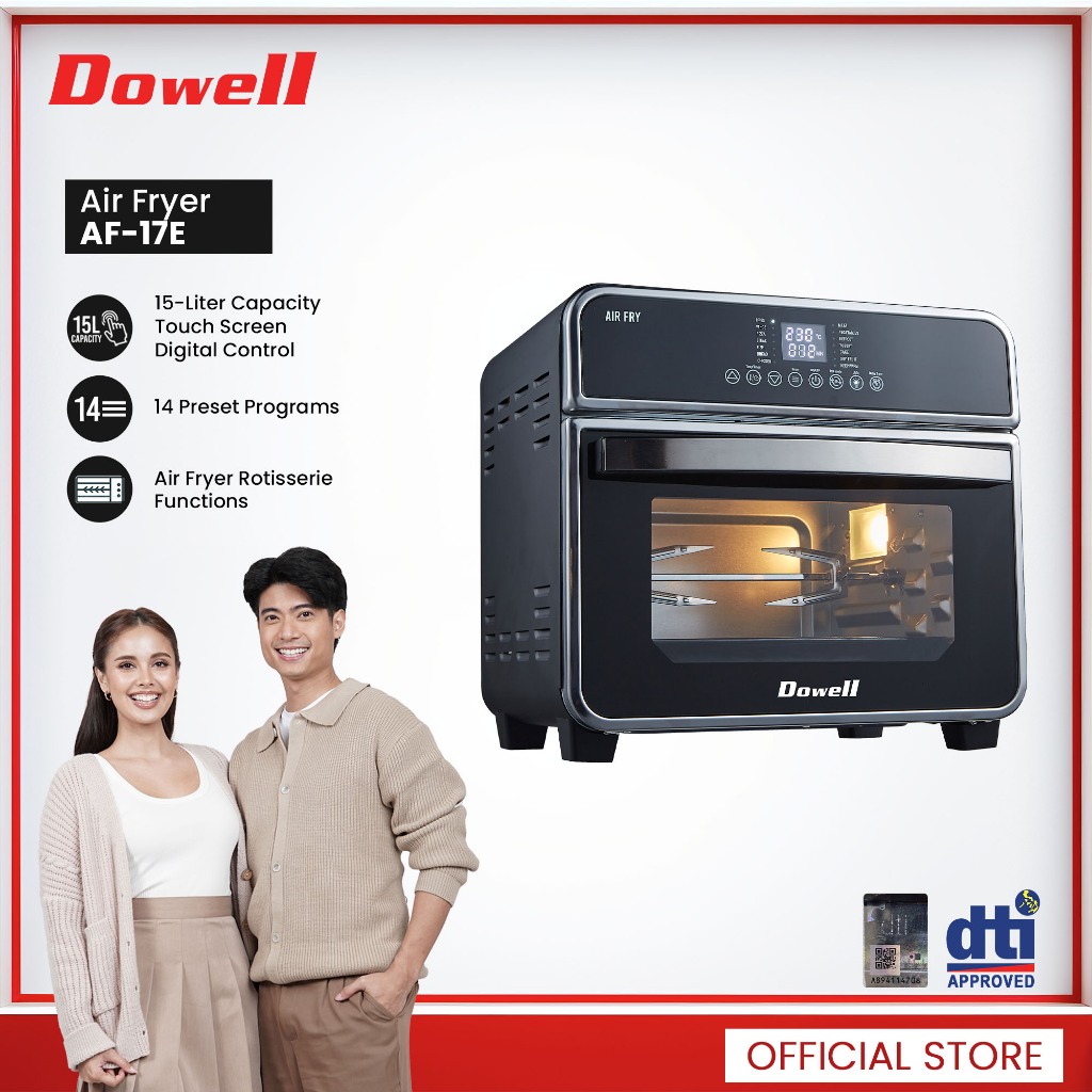 Dowell AF-17E Air Fryer Oven 15 Liter Capacity Touch Screen Digital ...