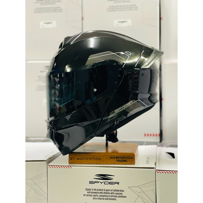 SPYDER FORCE + Modular Dual Visor Helmet w/ Free Clear Visor | Shopee ...