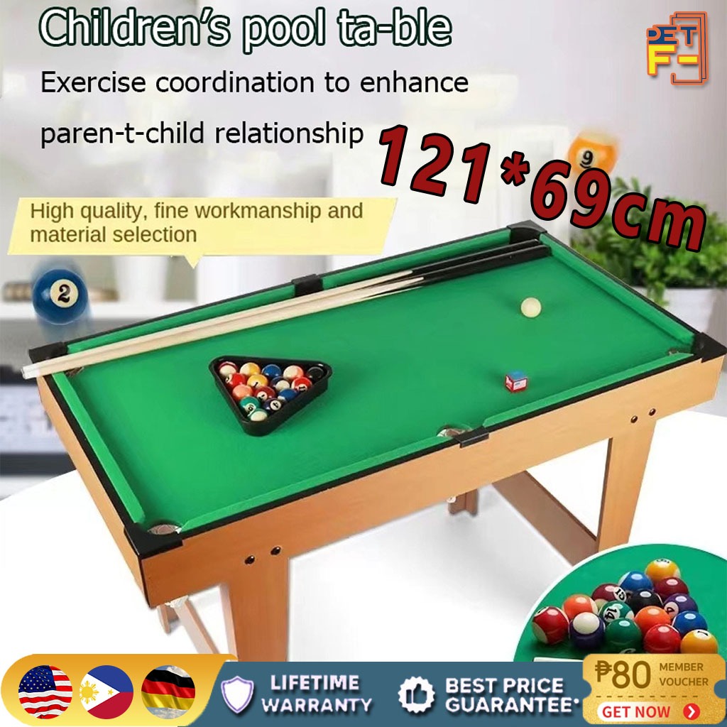 27x14 inches Mini billiard Table for Kids wooden with tall feet pool ...