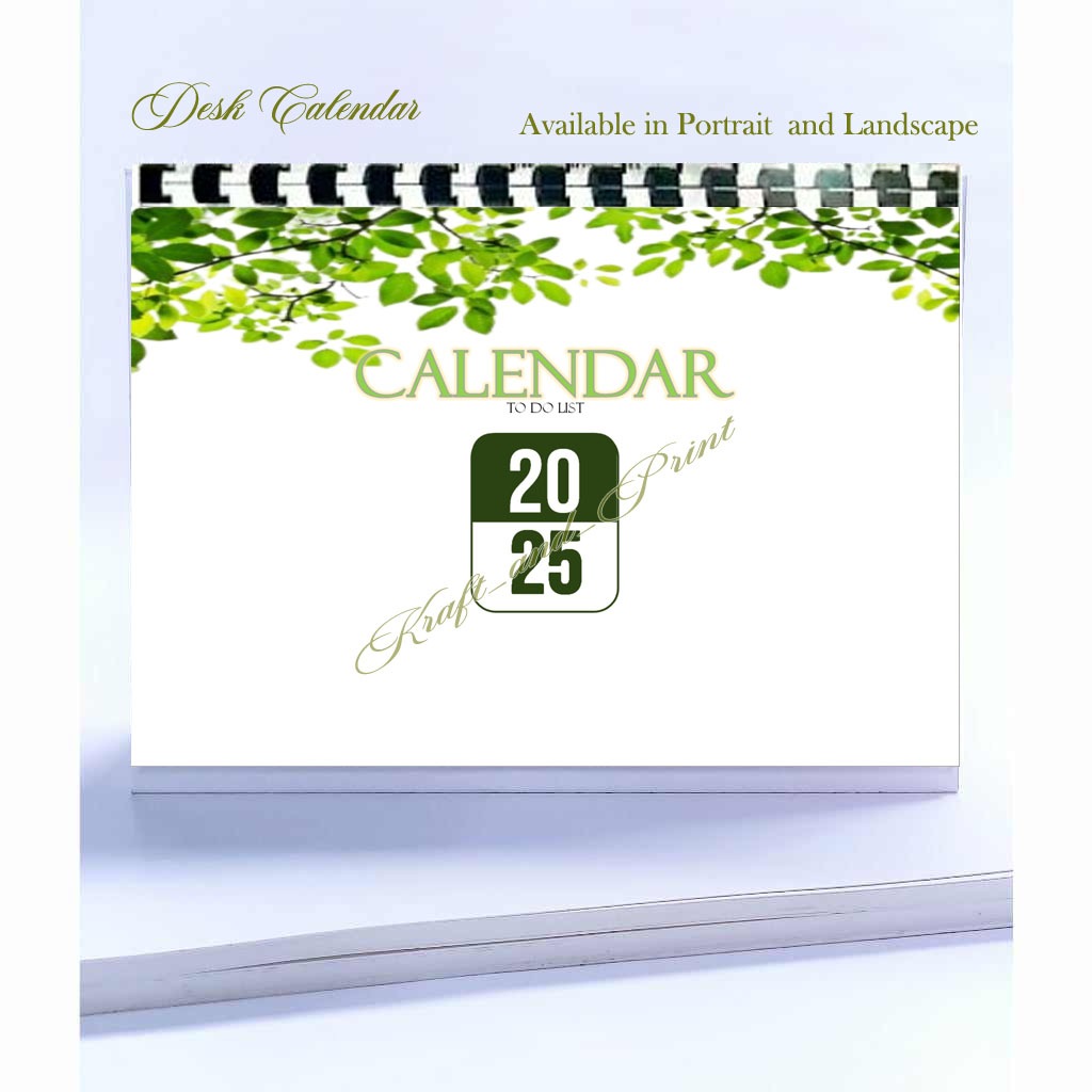 DESK CALENDAR 2025 (green theme) | Shopee Philippines